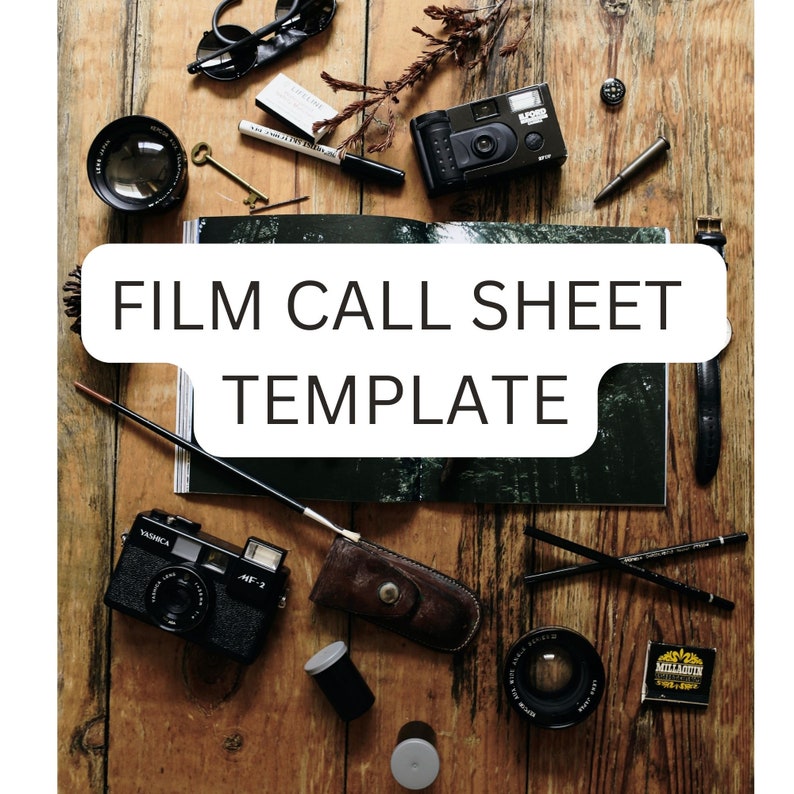 Film Call Sheet One-page Template, Film Call Sheet, Film Professional ...
