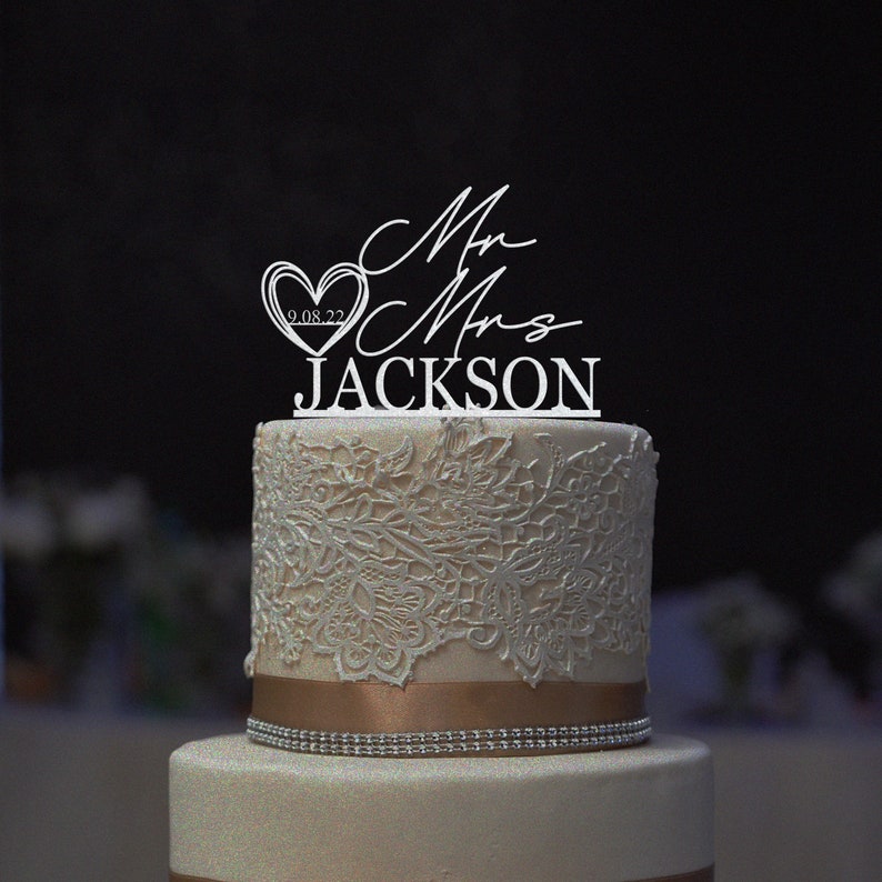 Gold Wedding Cake Topper Personalized Cake Topper Custom - Etsy