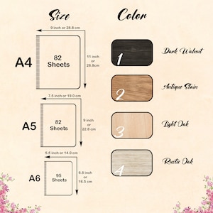 Personalized Wooden Recipe Book Binder Custom Journal Cookbook Notebook ...