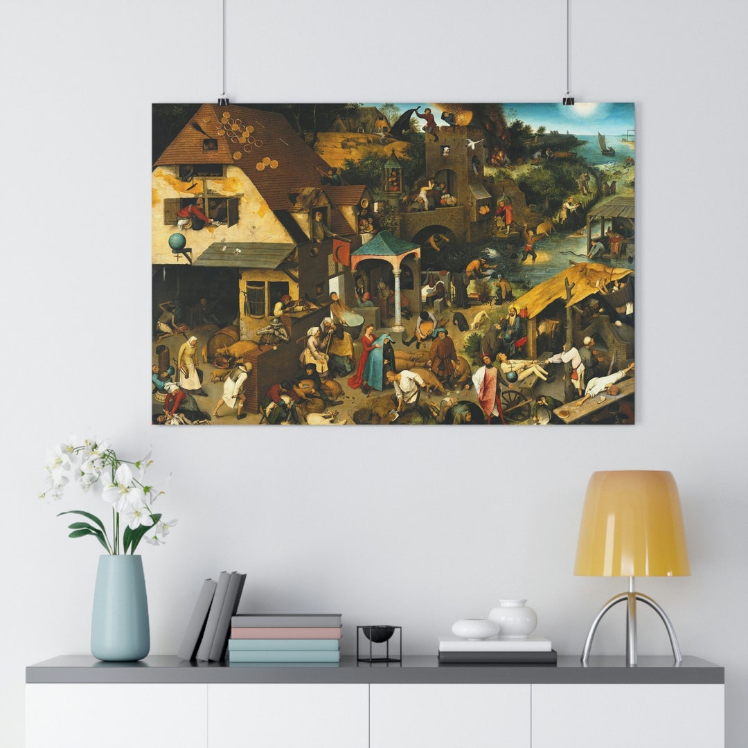 Flemish Proverbs by Pieter Bruegel the Elder Giclée Fine Art Print ...
