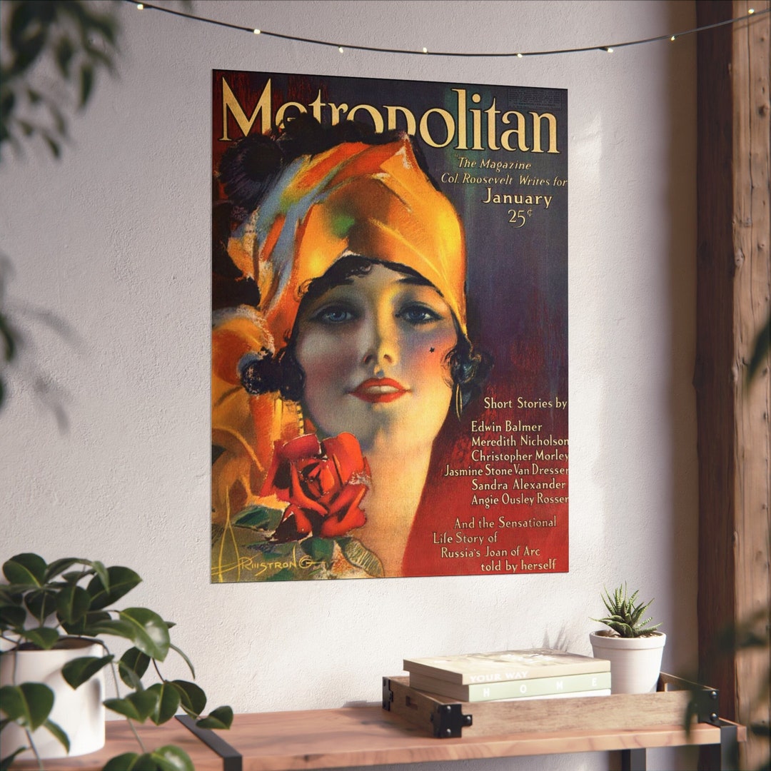 Metropolitan January Retro Magazine Cover Rolf Armstrong Giclée Fine ...