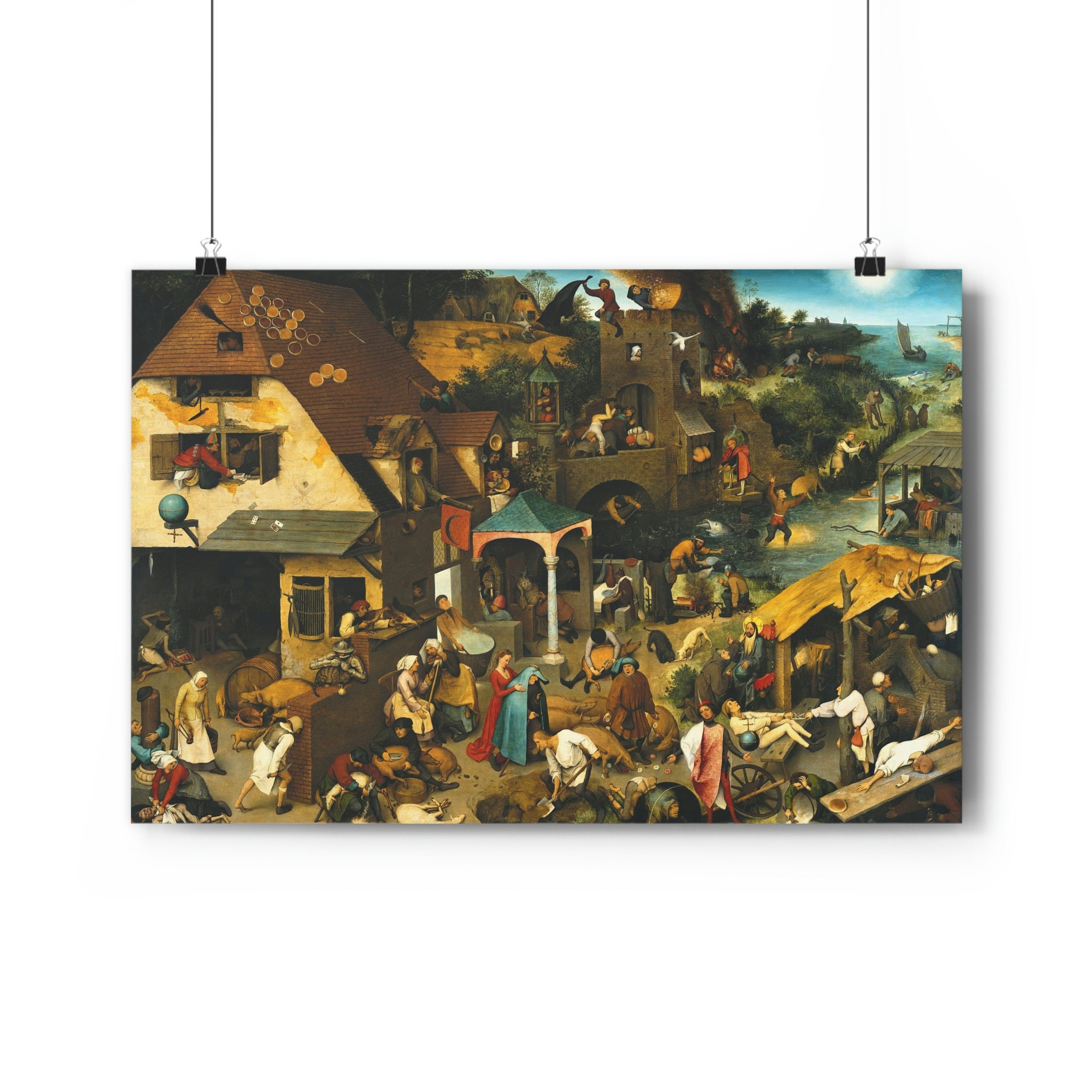 Flemish Proverbs by Pieter Bruegel the Elder Giclée Fine Art Print ...
