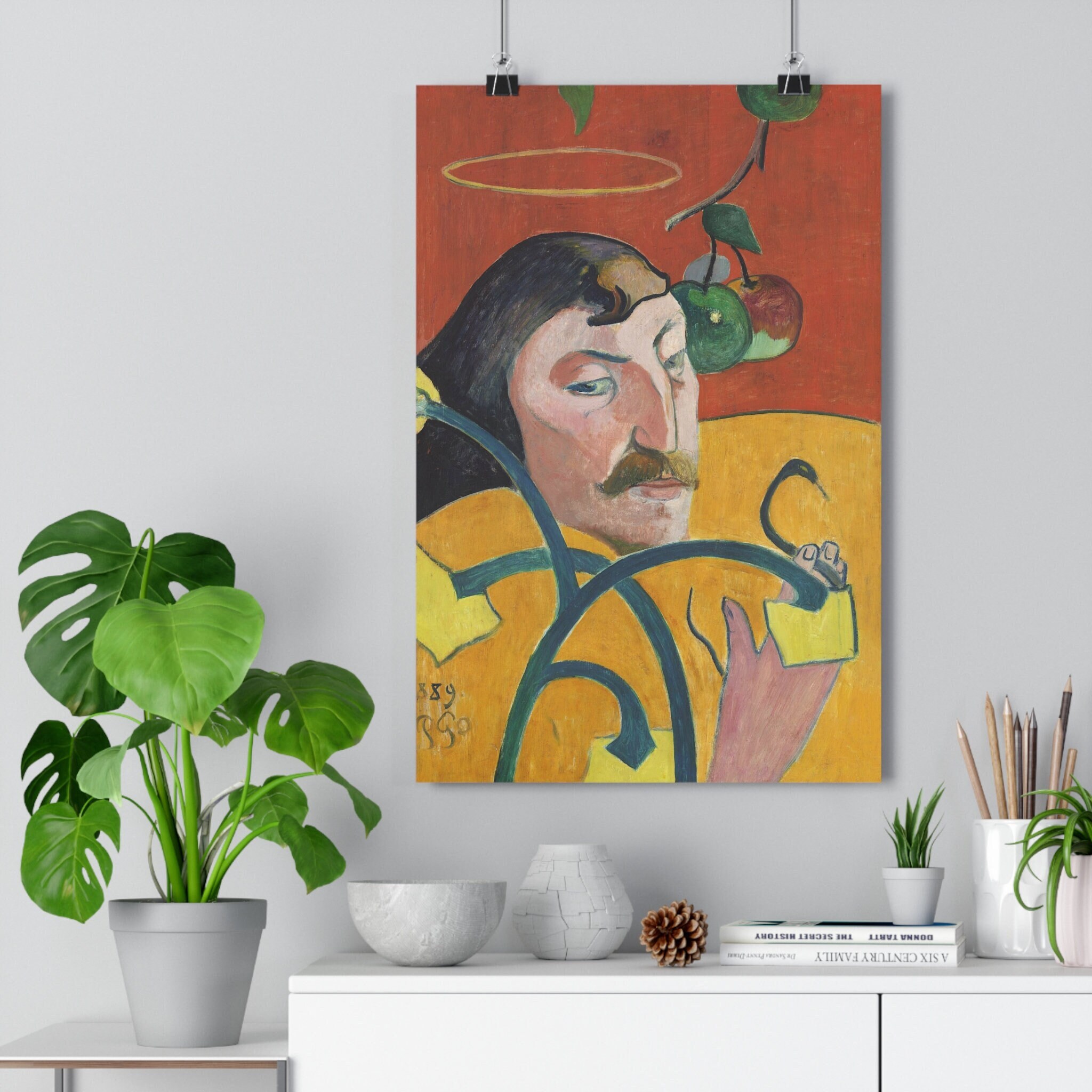 Self-portrait With Halo and Snake Paul Gauguin Giclée Fine Art Print ...