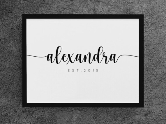 Printable Name Art Custom Name Wall Art baby Name Sign - Etsy