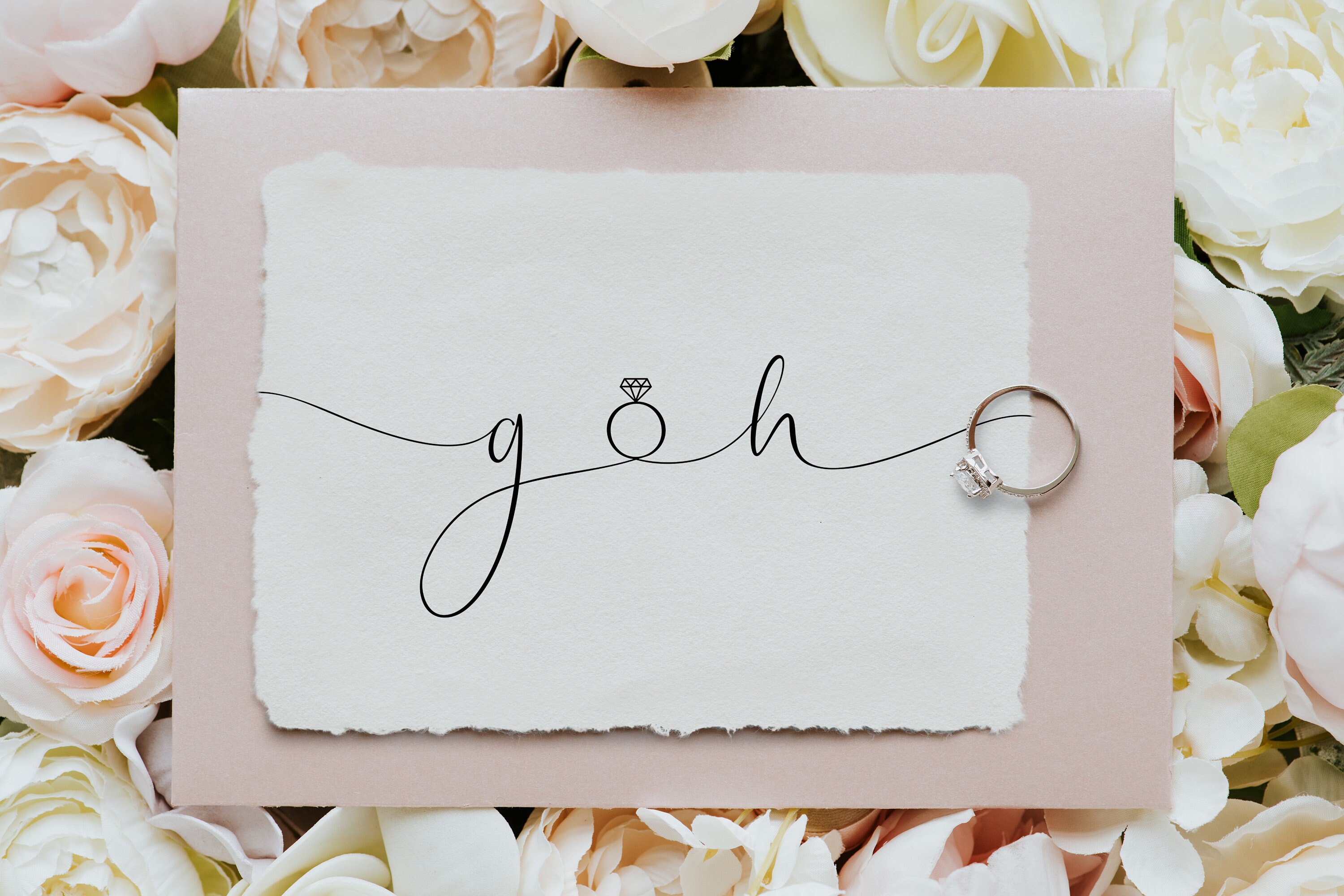 Printable Couple Name With Ring PNG Custom Couple Name Art - Etsy