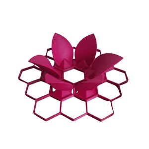 3D Wall Art | Abstract Wall Art | 3D Printed | Lotus Flower Wall Art ...