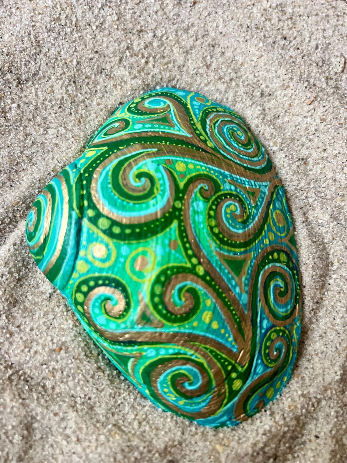 Hand-painted golden Dreams' Seashell - Etsy