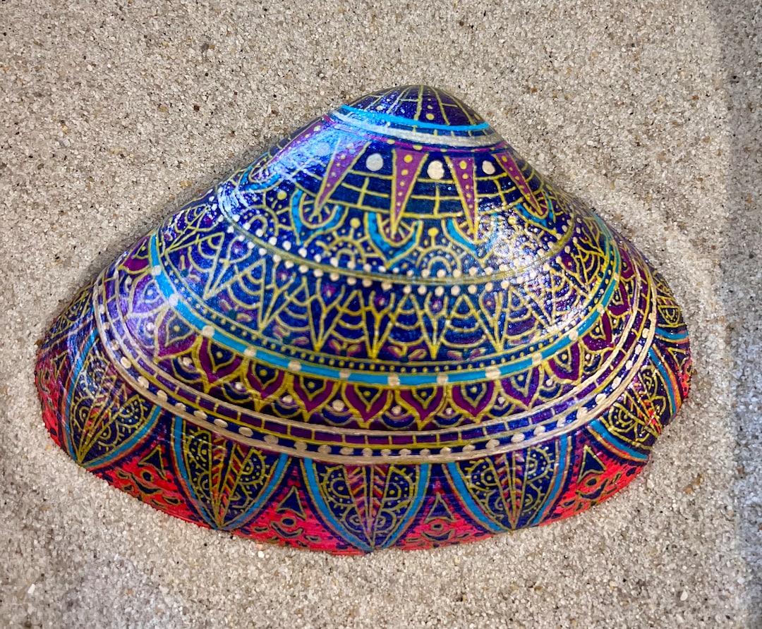 Hand Painted inspired Beauty Seashell - Etsy