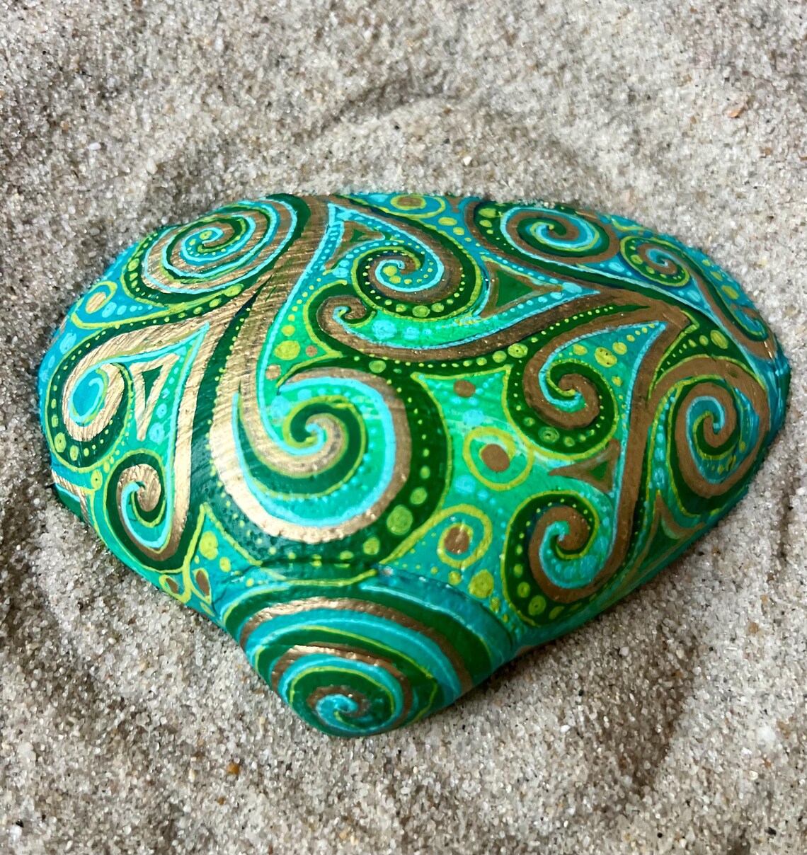 Hand-painted golden Dreams' Seashell - Etsy