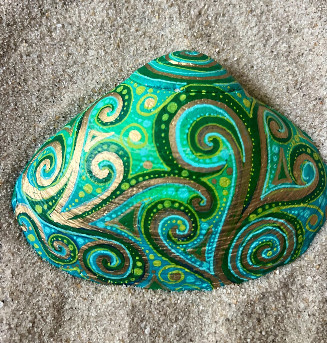 Hand-painted "golden Dreams' Seashell - Etsy
