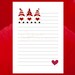 Three Gnomes With Hats Lined & Unlined Stationery | PRINTABLE ...