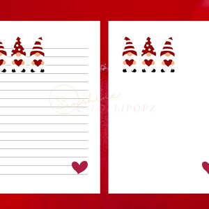 Three Gnomes With Hats Lined & Unlined Stationery | PRINTABLE ...