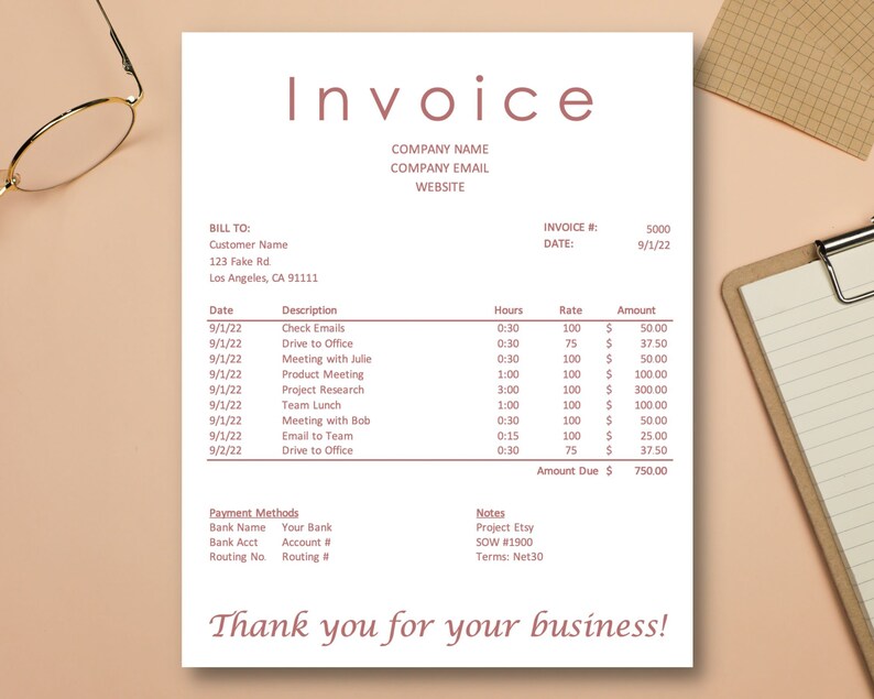 Invoice Template Download, Excel Invoice Template, Editable Invoice ...