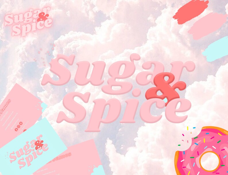 Sugar&spice - Fun Logo Design - Colorful Logo - Small Business Logo ...