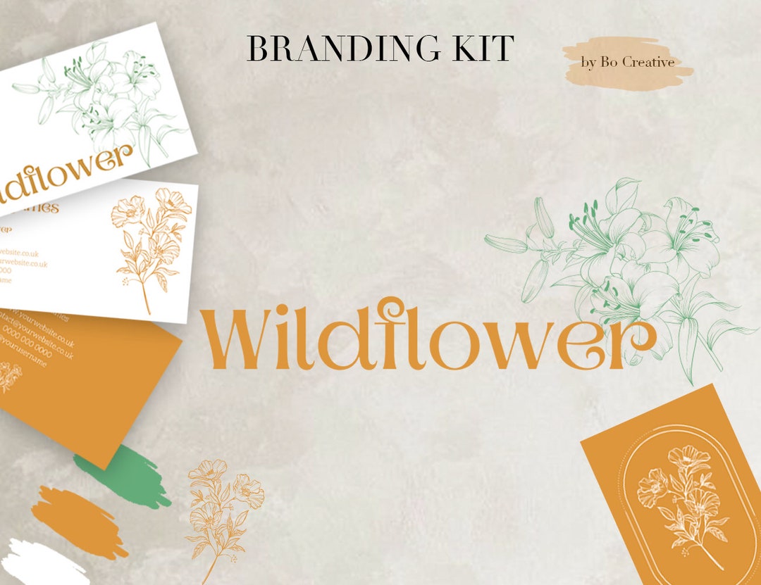 Wildflower - Boho Logo Design - Colorful Logo - Small Business Logo ...