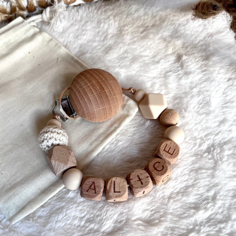 Wood Pacifier Clip - Etsy