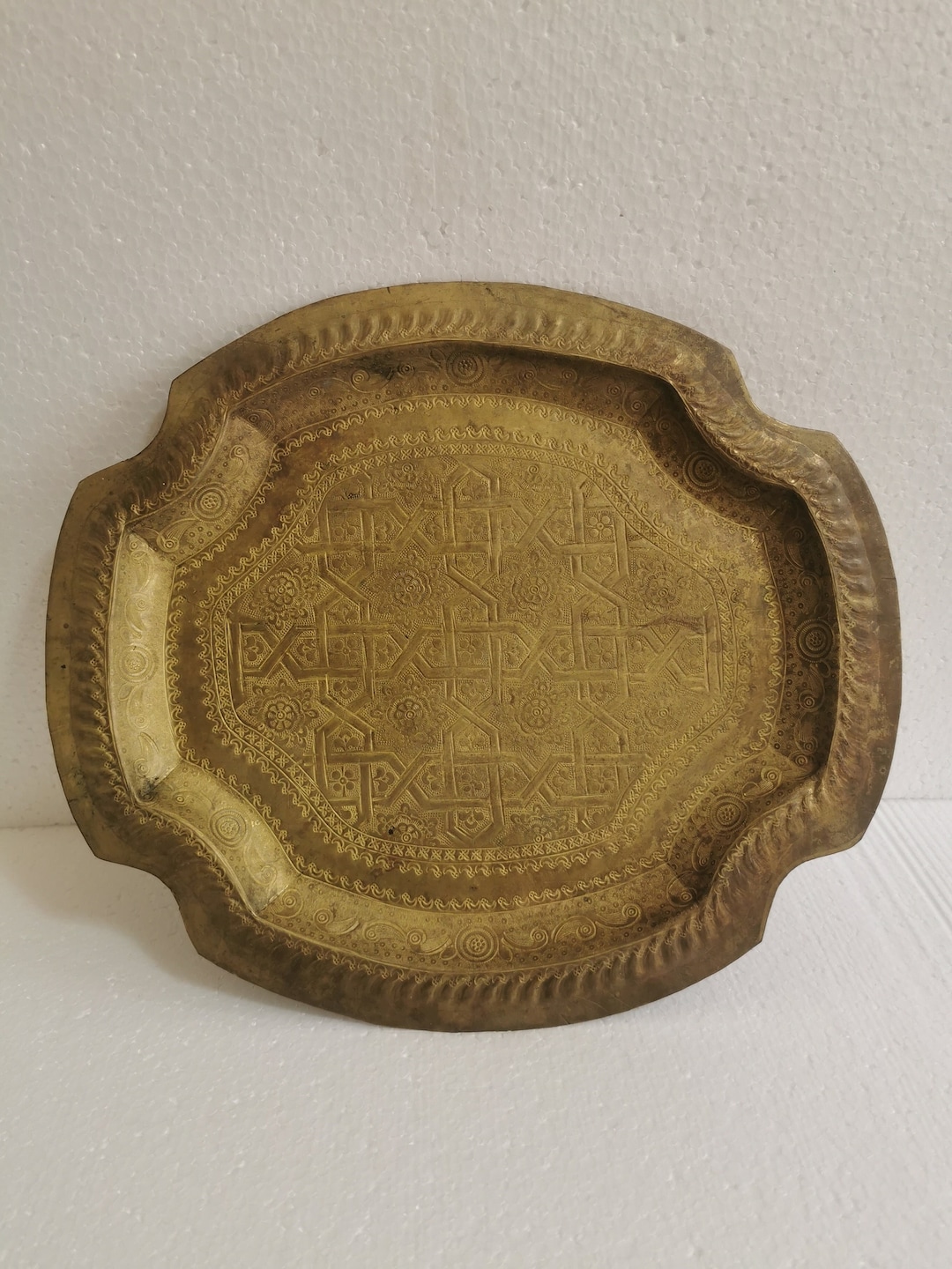 Rectangular Custom Made Brass Tray Gift - Brass Bohemian & Mid Century ...