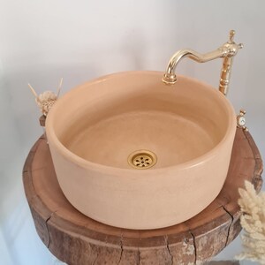 Custom Made Natural Earthy Bathroom Sink Bathroom Terracotta Basin ...