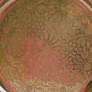 Hand Engraved Brass Tray: Bohemian Mid-century Decorative Plate - Etsy