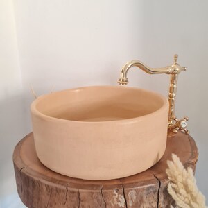 Custom Made Natural Earthy Bathroom Sink Bathroom Terracotta Basin ...