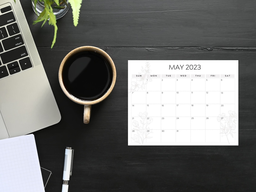 May 2023 Calendar, Digital Download, May 2023 Digital Calendar, May ...