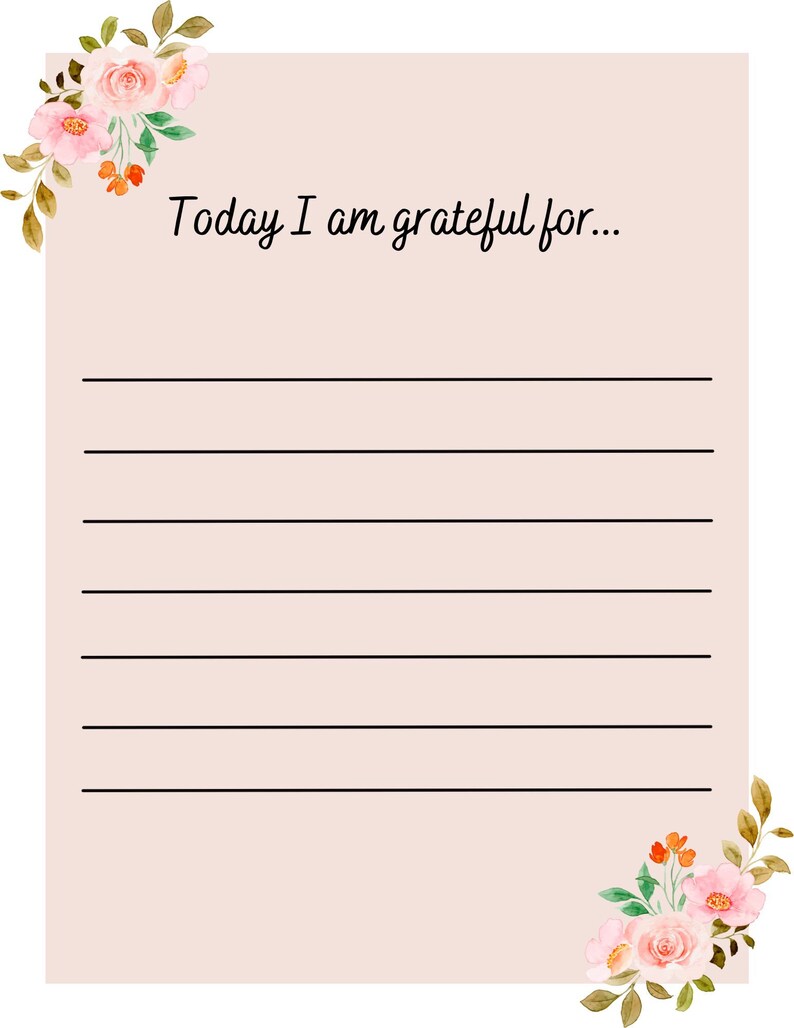 Gratitude Journal, Gratitude Journal Printable, Gratitude Instant ...