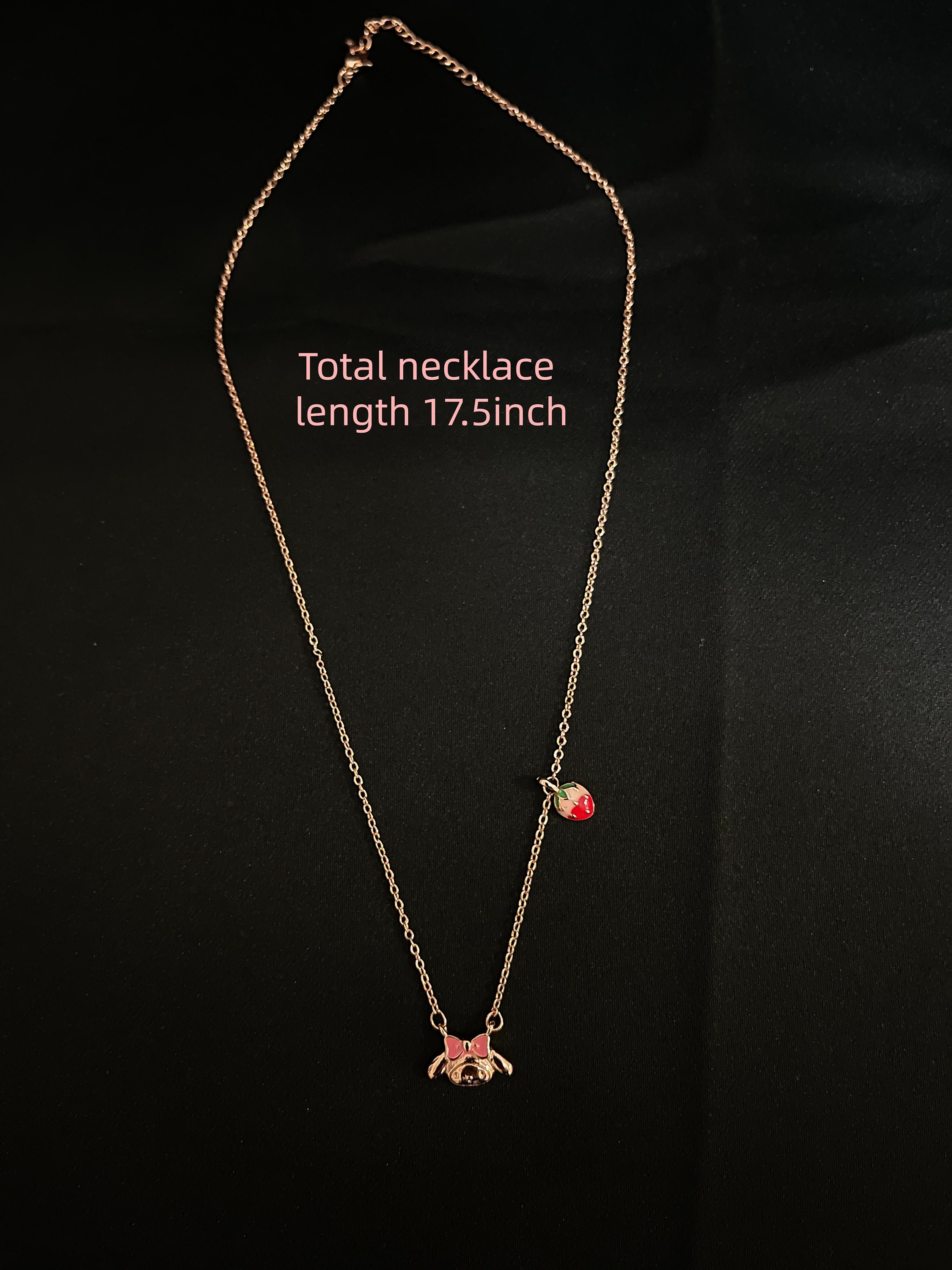 Sanrio Kawaii My Melody Strawberry S925 Silver Necklace Women's Girl's Necklace Gift - Etsy