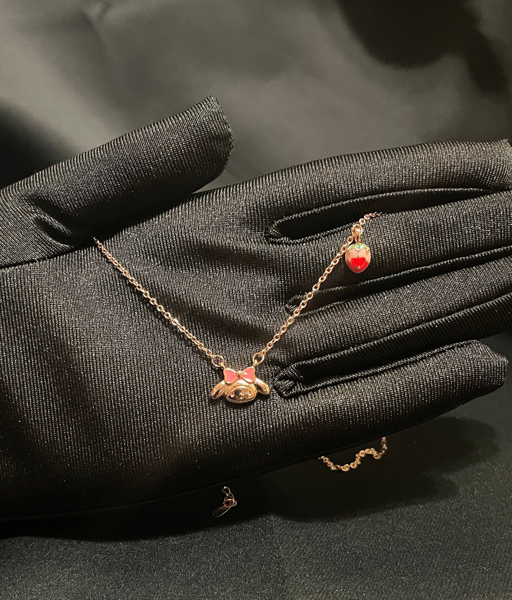 Sanrio Kawaii My Melody Strawberry S925 Silver Necklace Women's Girl's Necklace Gift - Etsy