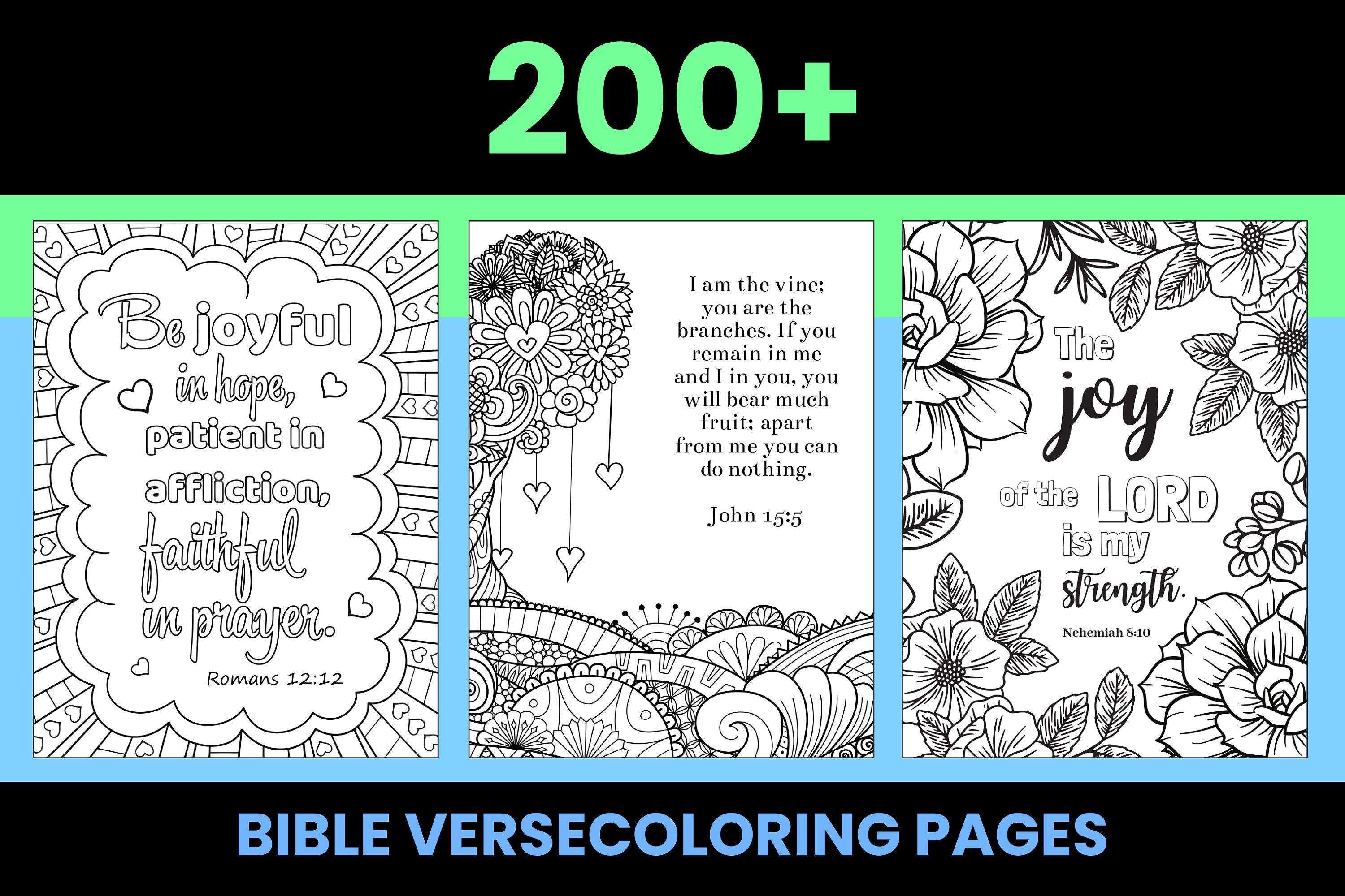 200 Christian Coloring Book Pages for Children & Adults - Etsy