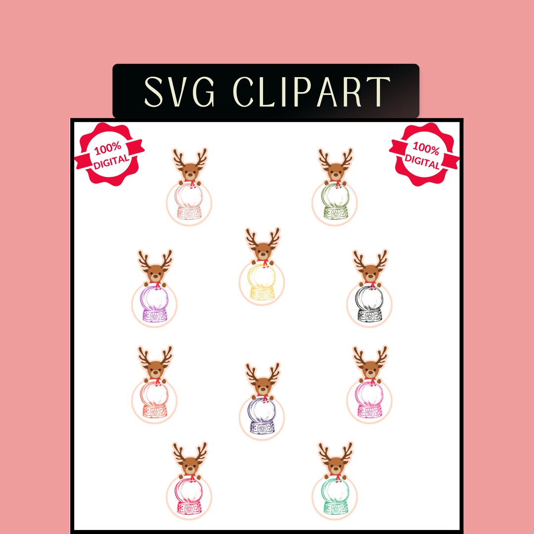 Christmas Themed Svg Files Digital Stickers Holiday - Etsy