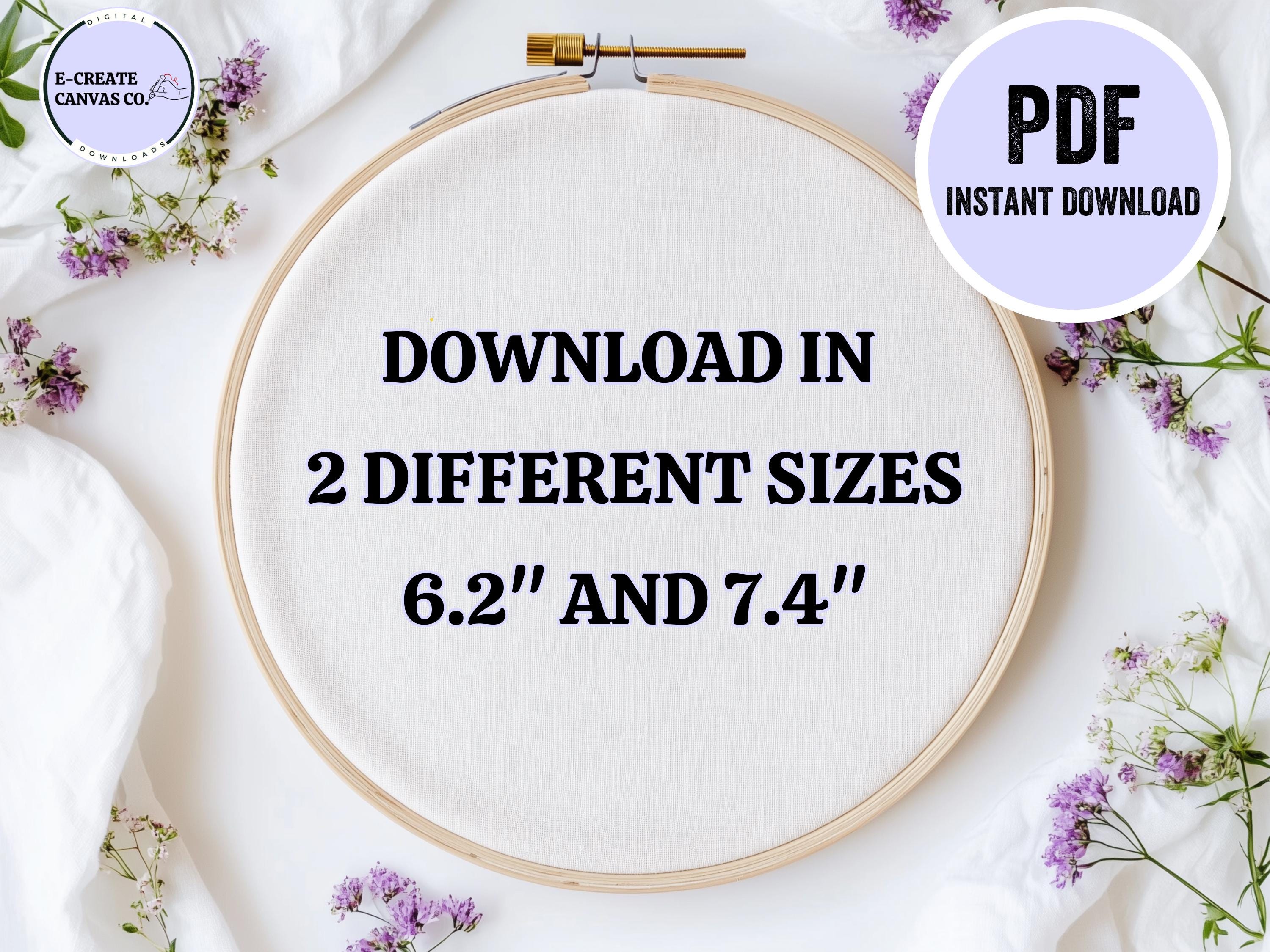 Bundle of 5 Flower Themed Digital DIY Punch Needle Design Embroidery ...