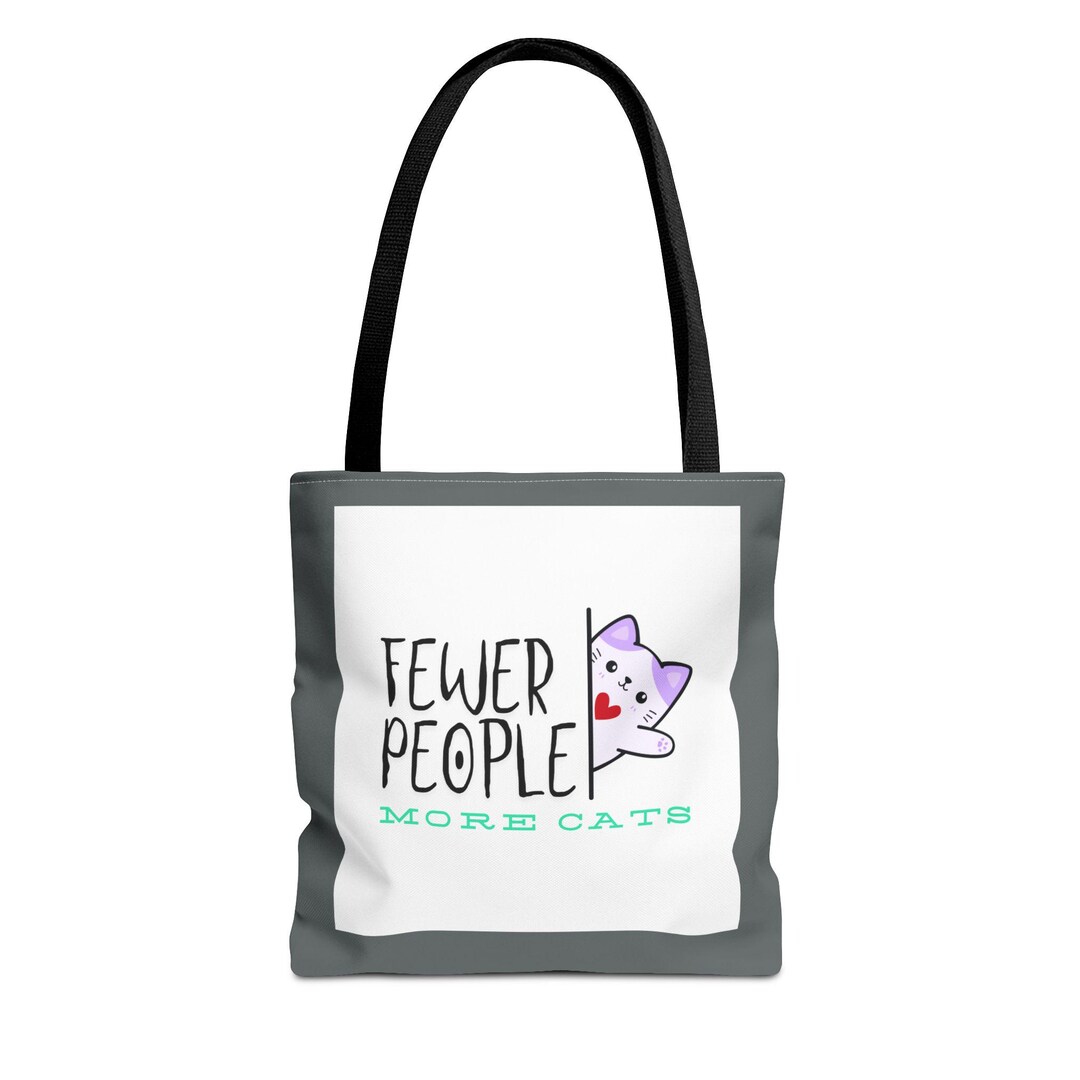 Funny Introvert Club Tote Bag More People, Less Cats, Sarcastic ...