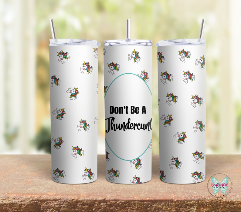 Sarcastic Middle Finger Unicorn 20 Oz Skinny Design Bundle, Cute but ...