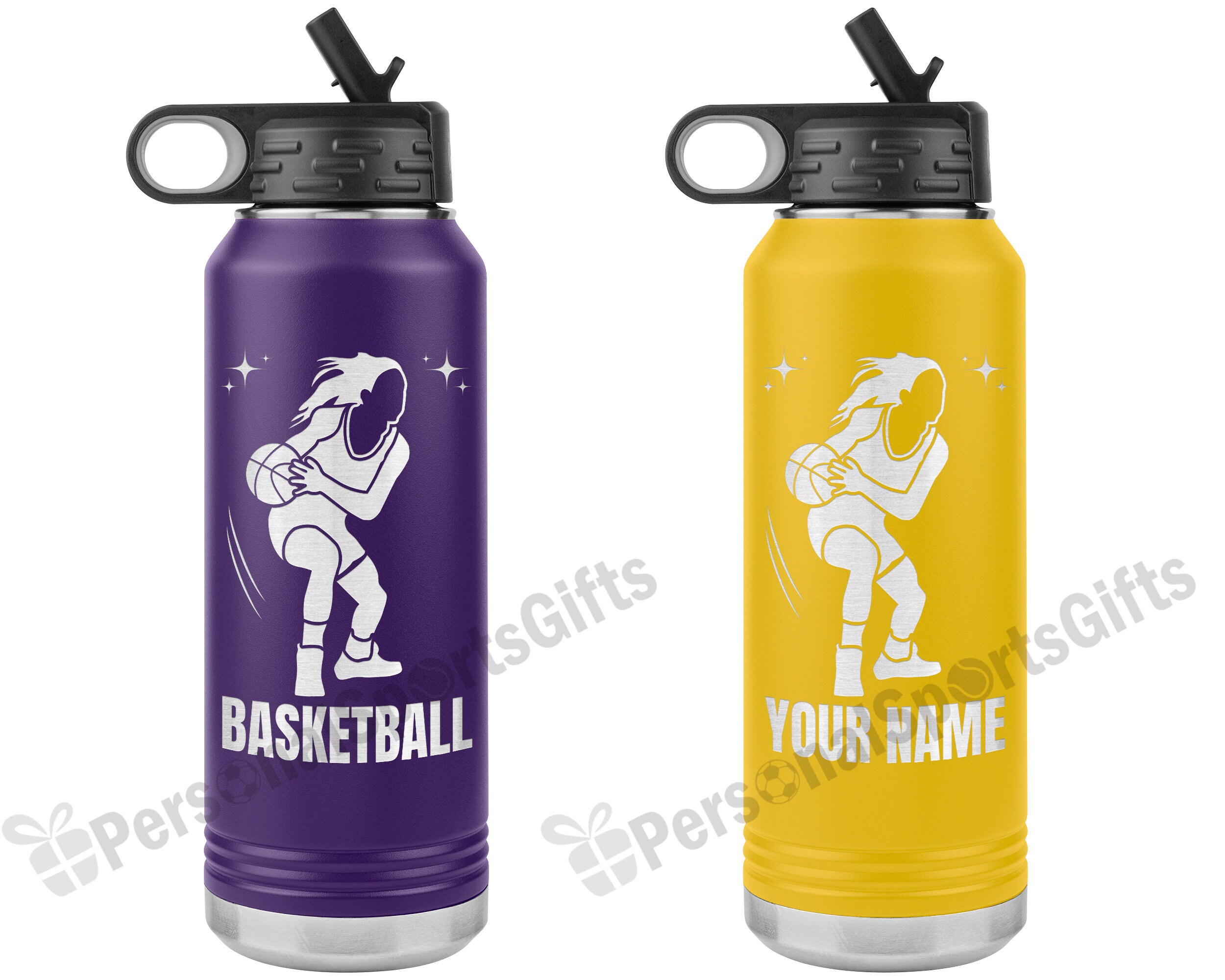 Personalized Basketball Water Bottle. Premium Gift for Women and Girls ...