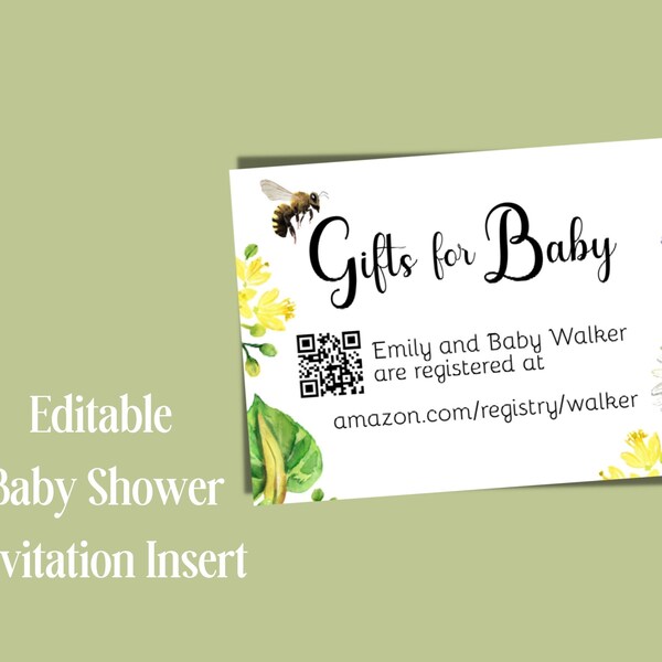 Baby Shower Qr Code Gift Registry - Etsy