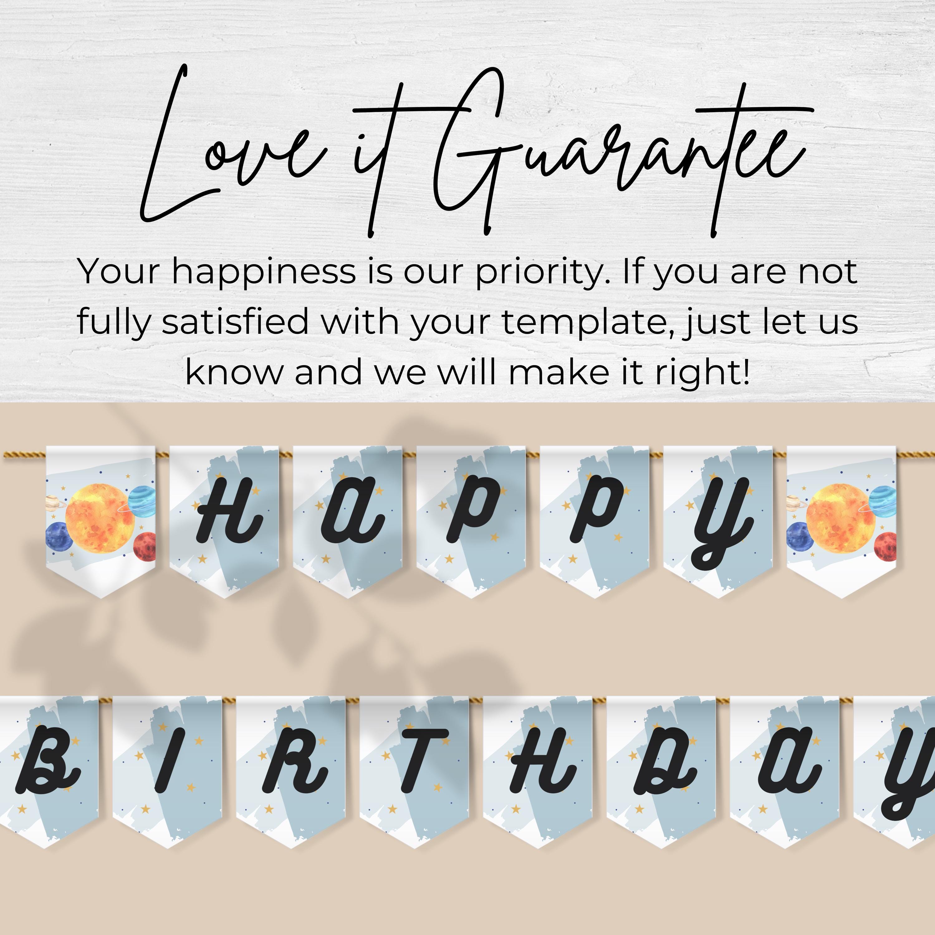 Space Happy Birthday Banner Space Party Decorations Out of This World ...