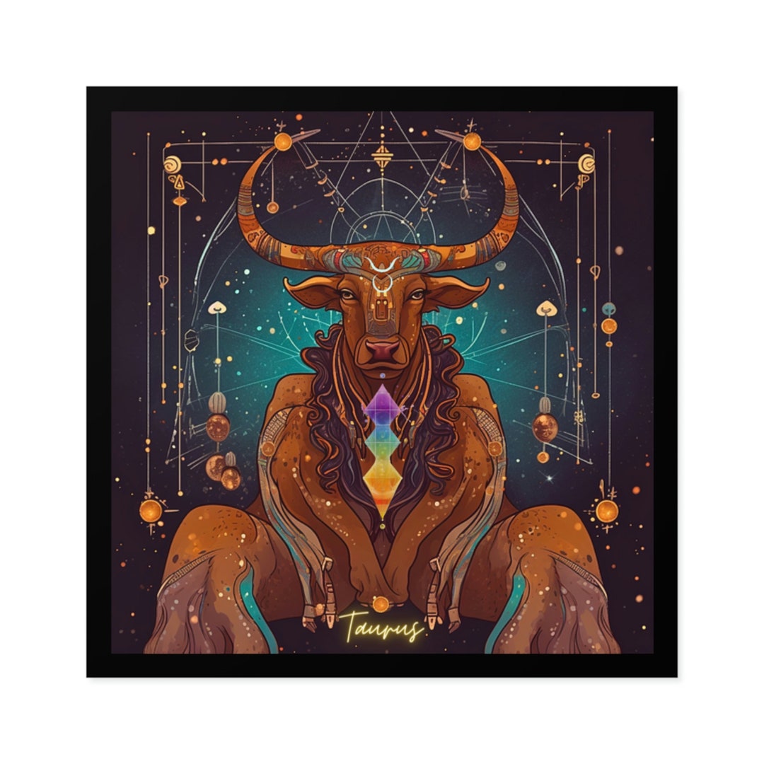 Taurus Stickers Cosmic Chakras Aligned Square Stickers - Etsy