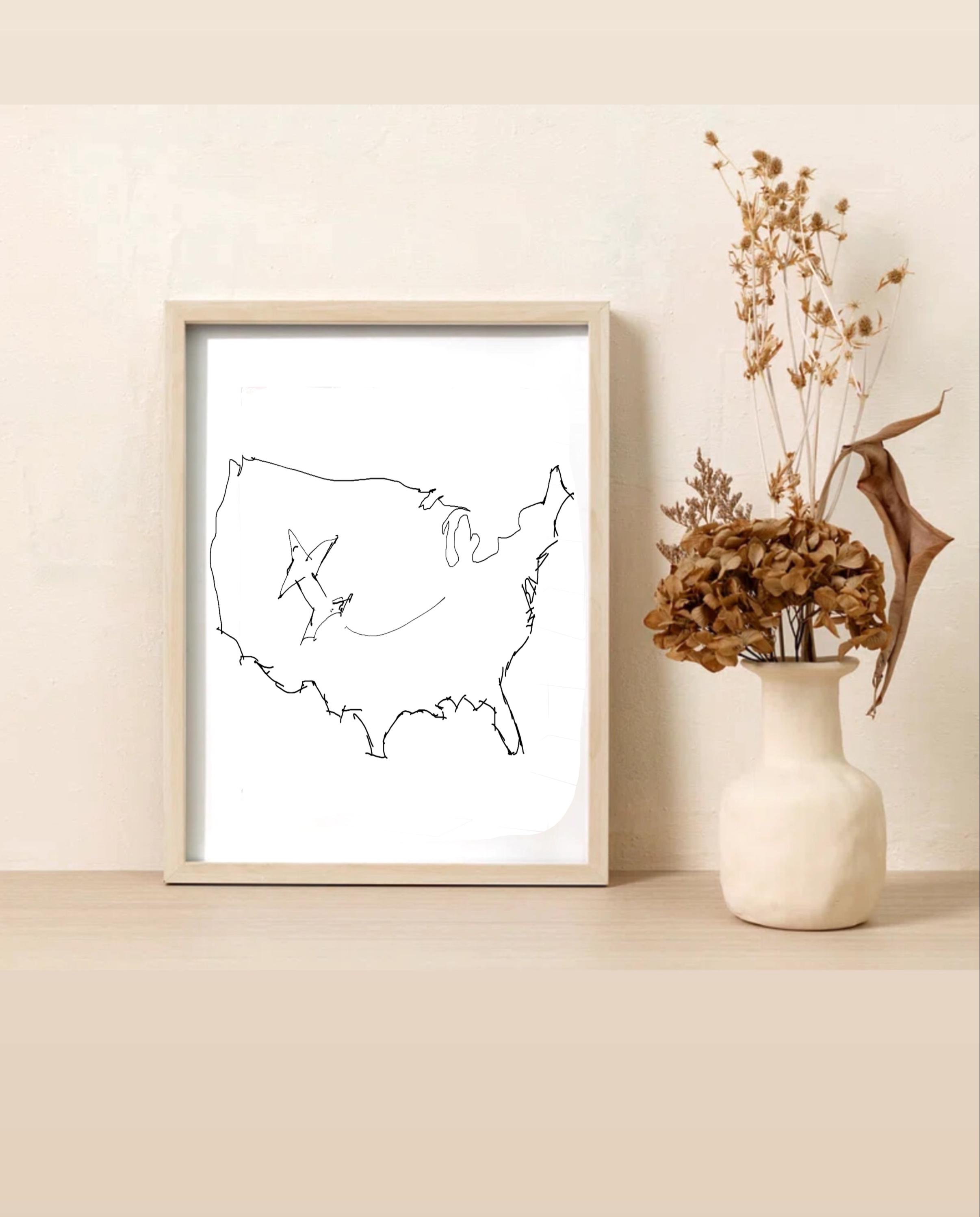 Us Map Digital Download Globe Png Paint and Sip America - Etsy