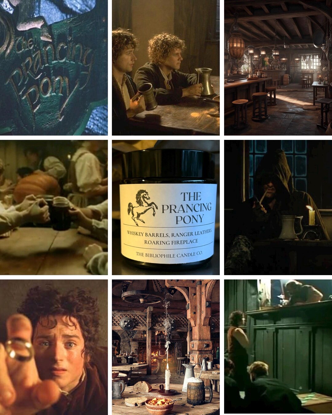 The Prancing Pony Scented Candle, Lord of the Rings, Frodo Baggins ...