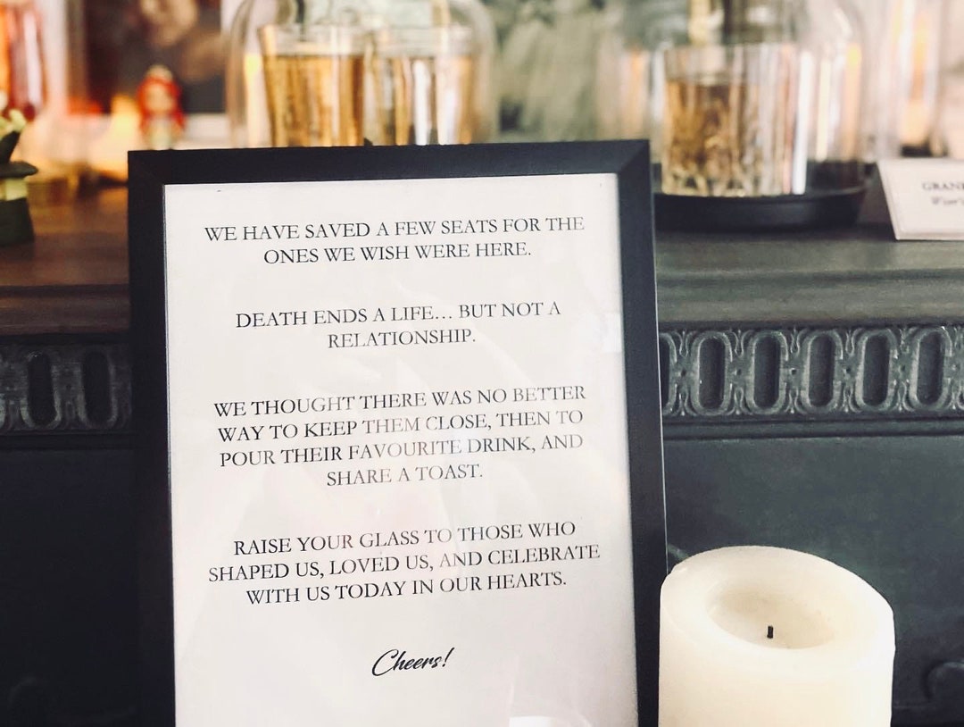 Wedding in Loving Memory Sign - in Memorium PDF Printable Download ...