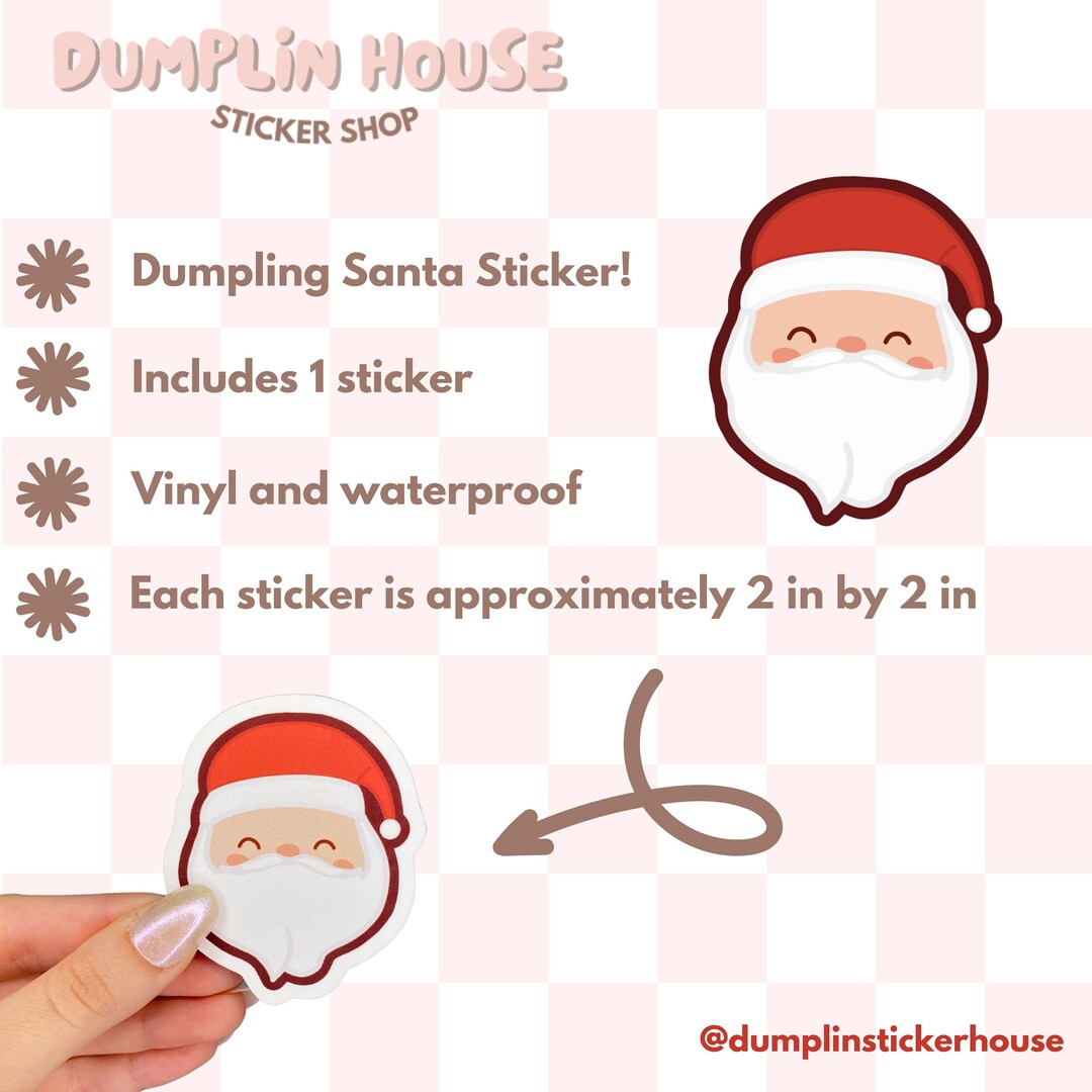 Santa Dumpling Sticker - Etsy