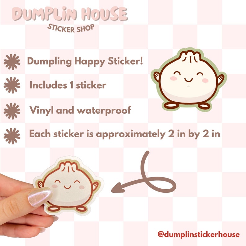 Happy Dumpling Sticker - Etsy