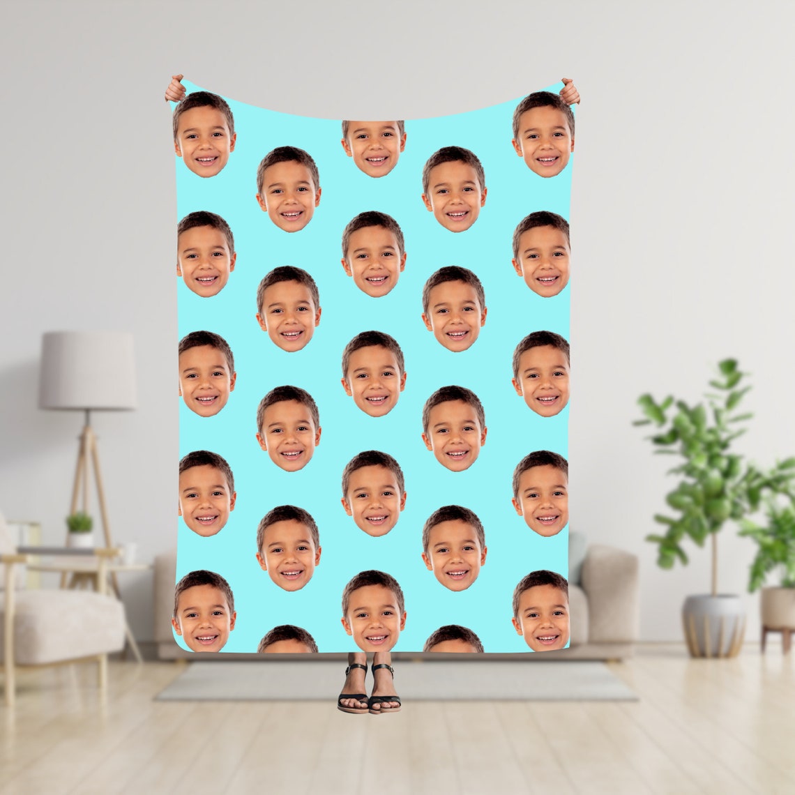 Personalized Photo Blanket, Custom Face Blanket, Customized Blanket ...