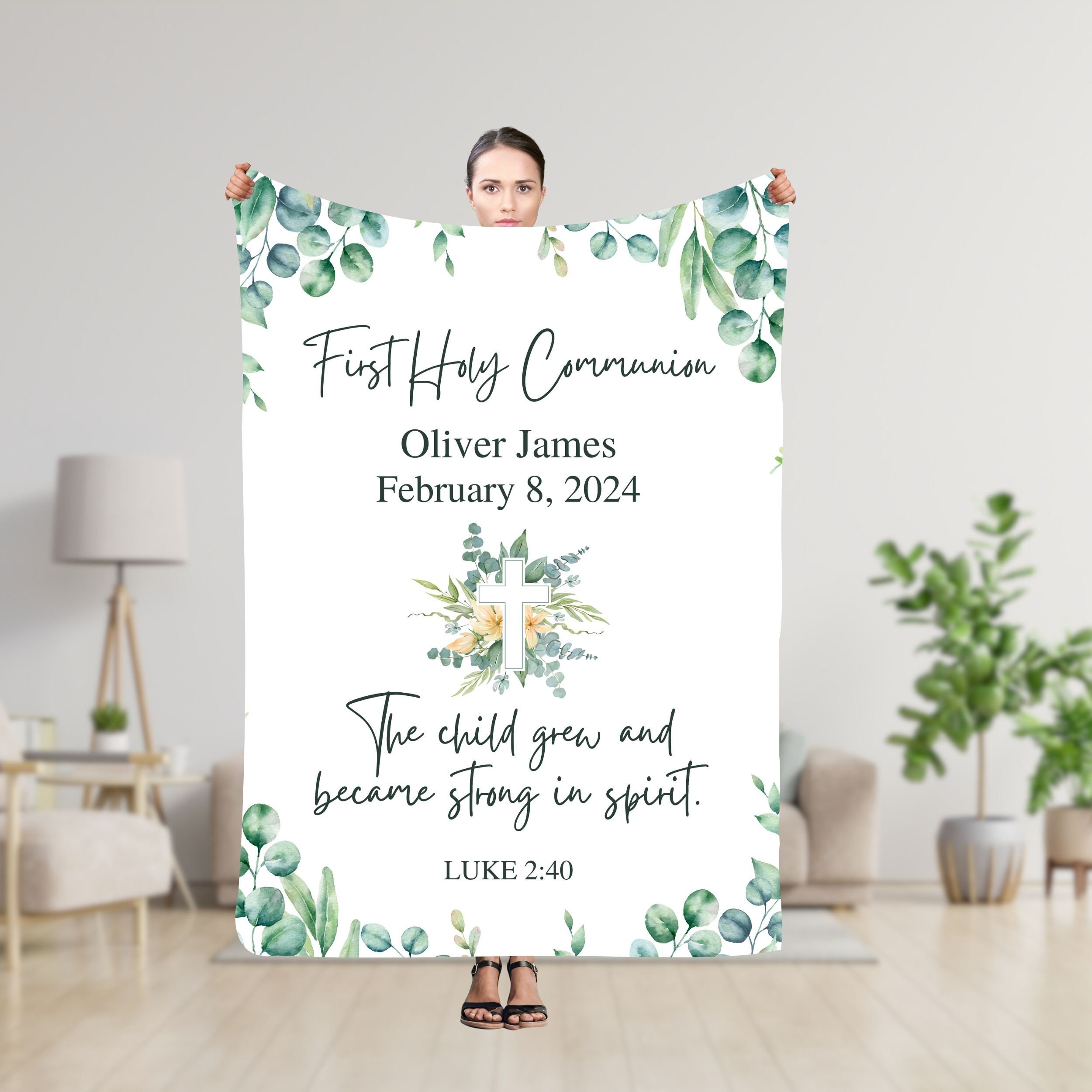Personalized Communion Blanket, Holy Communion Gift, Communion Gift ...