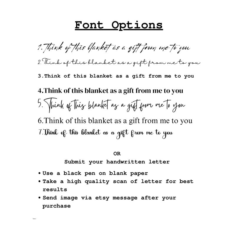 Handwriting Blanket Personalized Custom Love Letter Blanket Anniversary ...