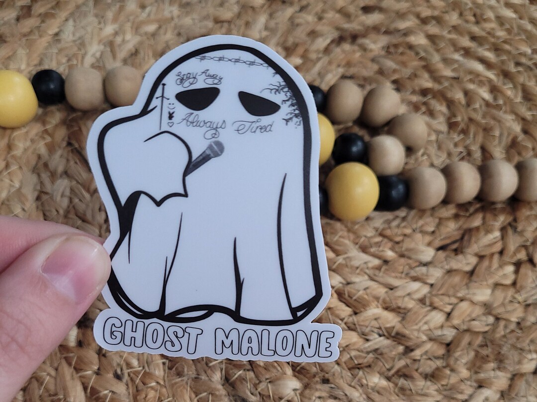 Ghost Malone | Post Malone | Rapper | Halloween | Sticker | Vinyl Decal ...