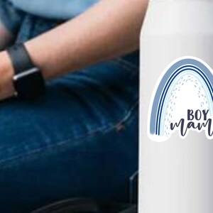 Boy Mama Sticker | Blue Rainbow | Sticker | Vinyl Decal | Water Bottle ...