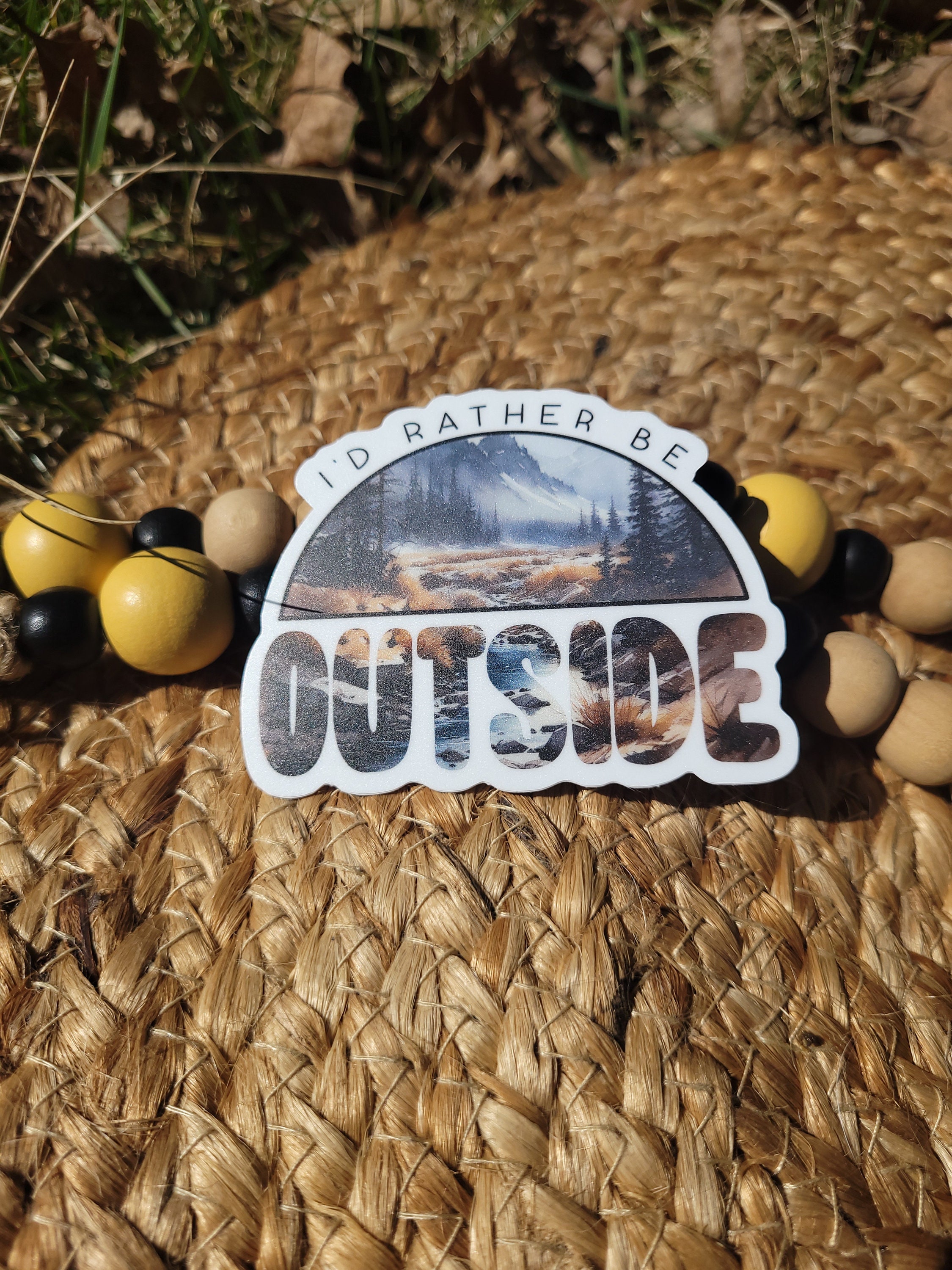 I'd Rather Be Outside Adventure Camping Outdoors Sticker Vinyl Decal ...