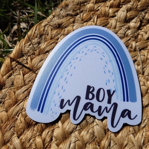 Boy Mama Sticker | Blue Rainbow | Sticker | Vinyl Decal | Water Bottle ...