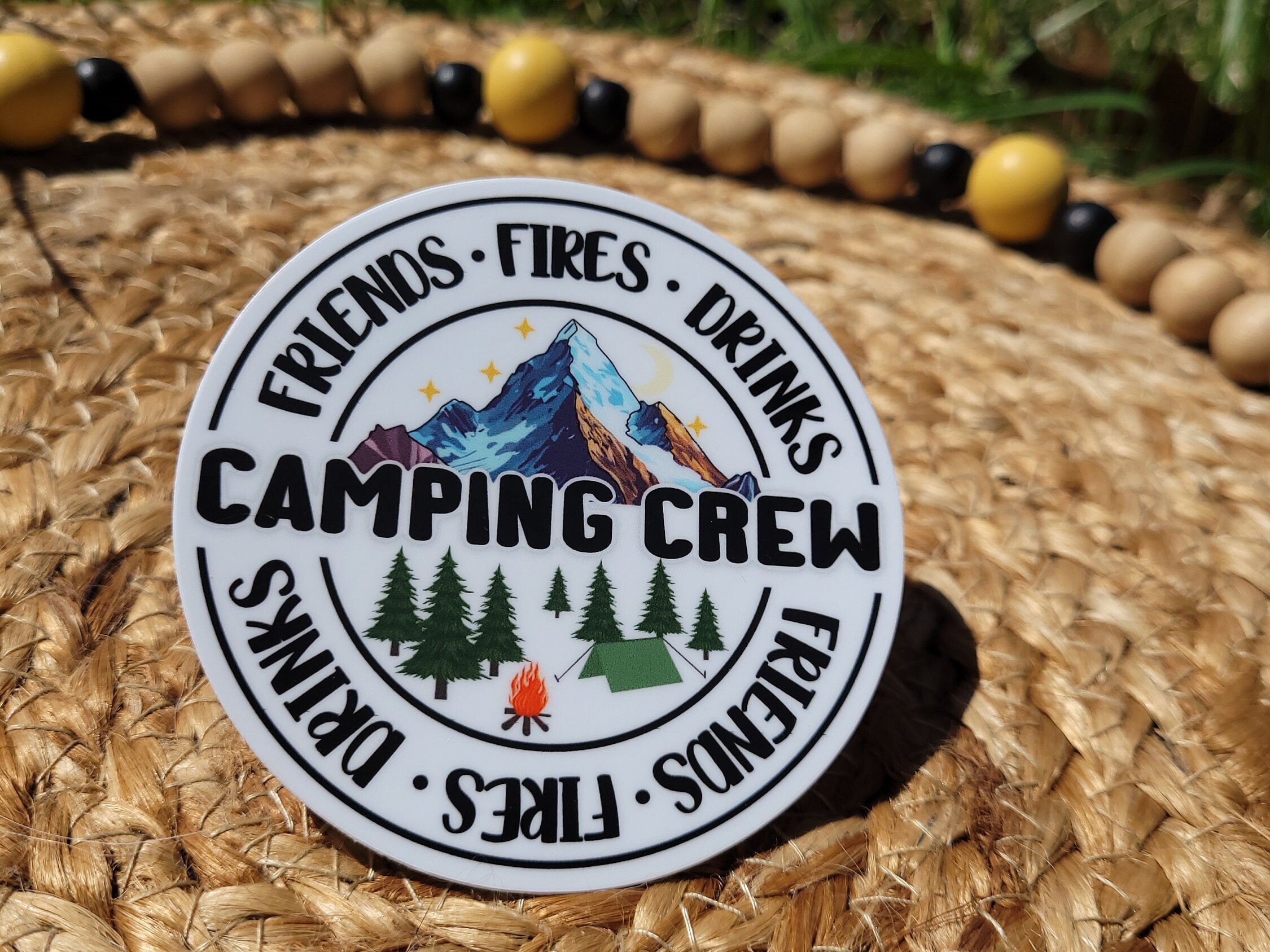 Camping Crew | Camping Friends | Drinks | Bonfire | Sticker | Vinyl ...